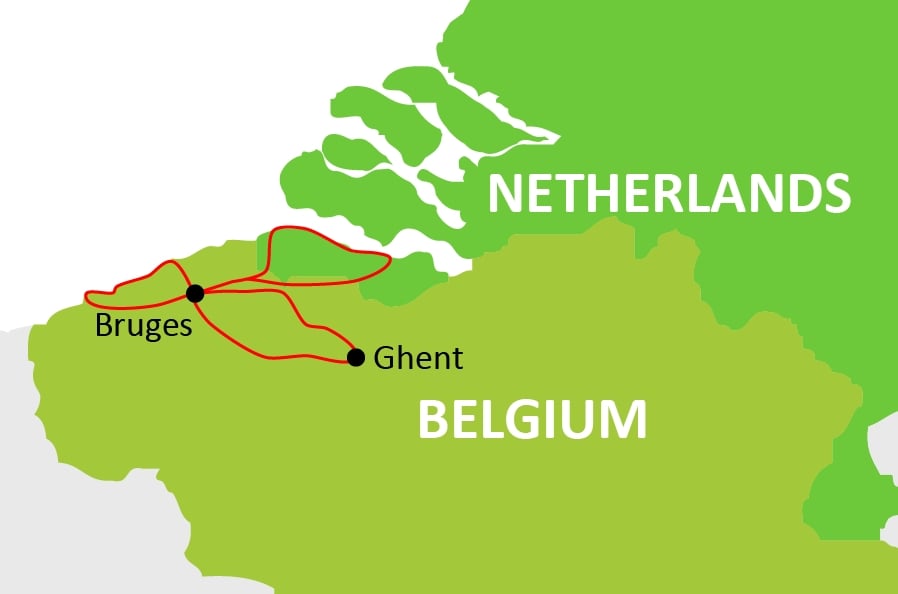 trip-map-bruges-weekend - More Adventure